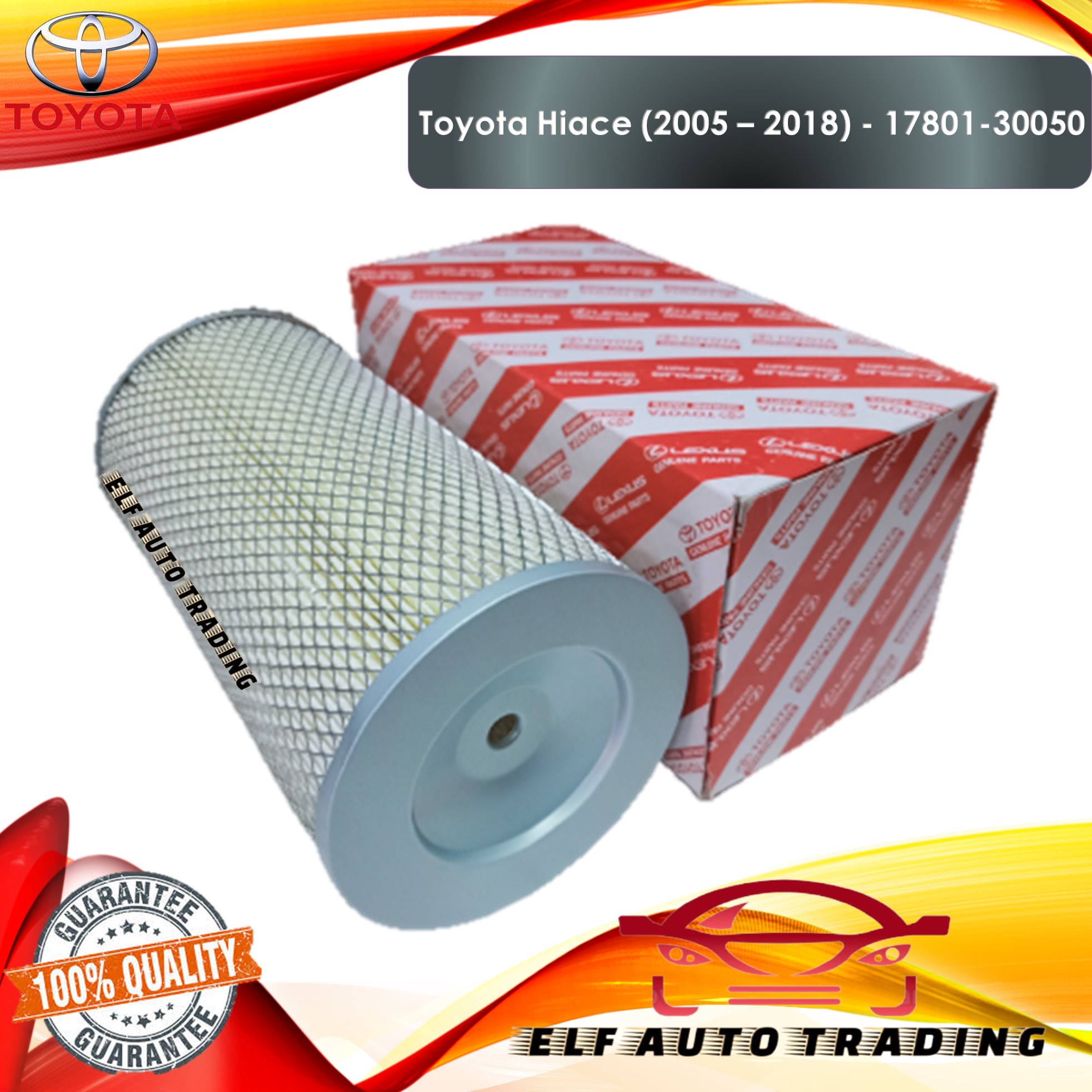 Engine Air Filter for Toyota Hiace (2005 - 2018) - 17801-30050 | Lazada PH