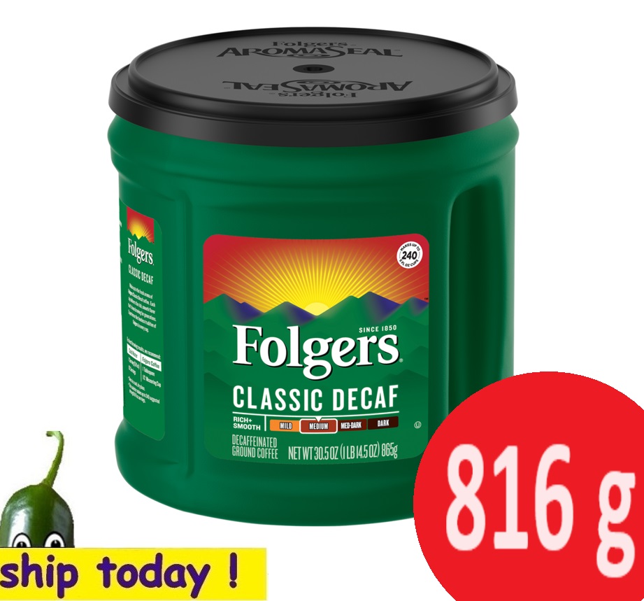Folgers 2024 Classic Medium Decaf Ground Coffee decaf green 816 g ...