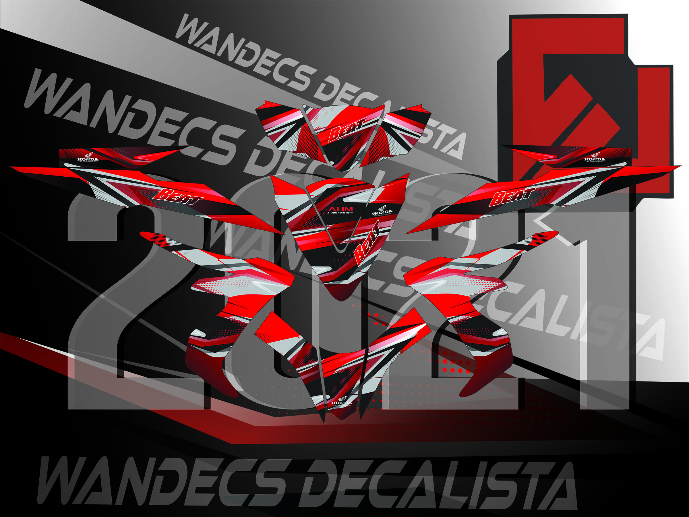 Honda Beat Fi V2 Decals Strips Design by Wandecs | Lazada PH