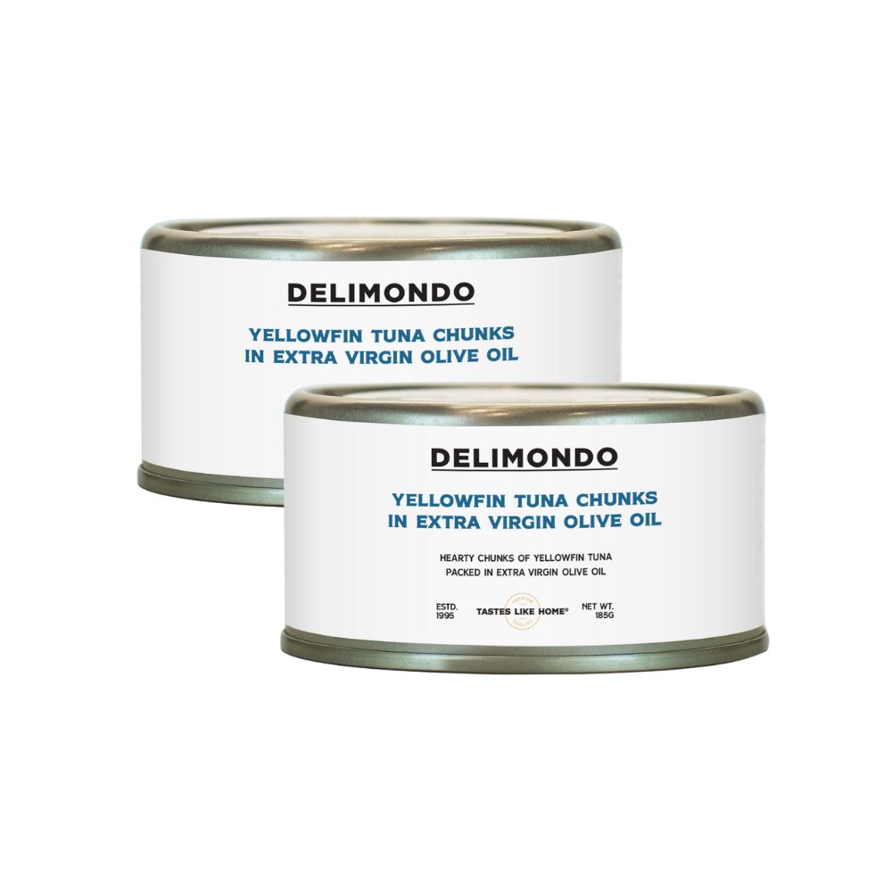 Delimondo Yellow Fin Tuna Chunks in Extra Virgin Oil 185g - Pack of 2 ...