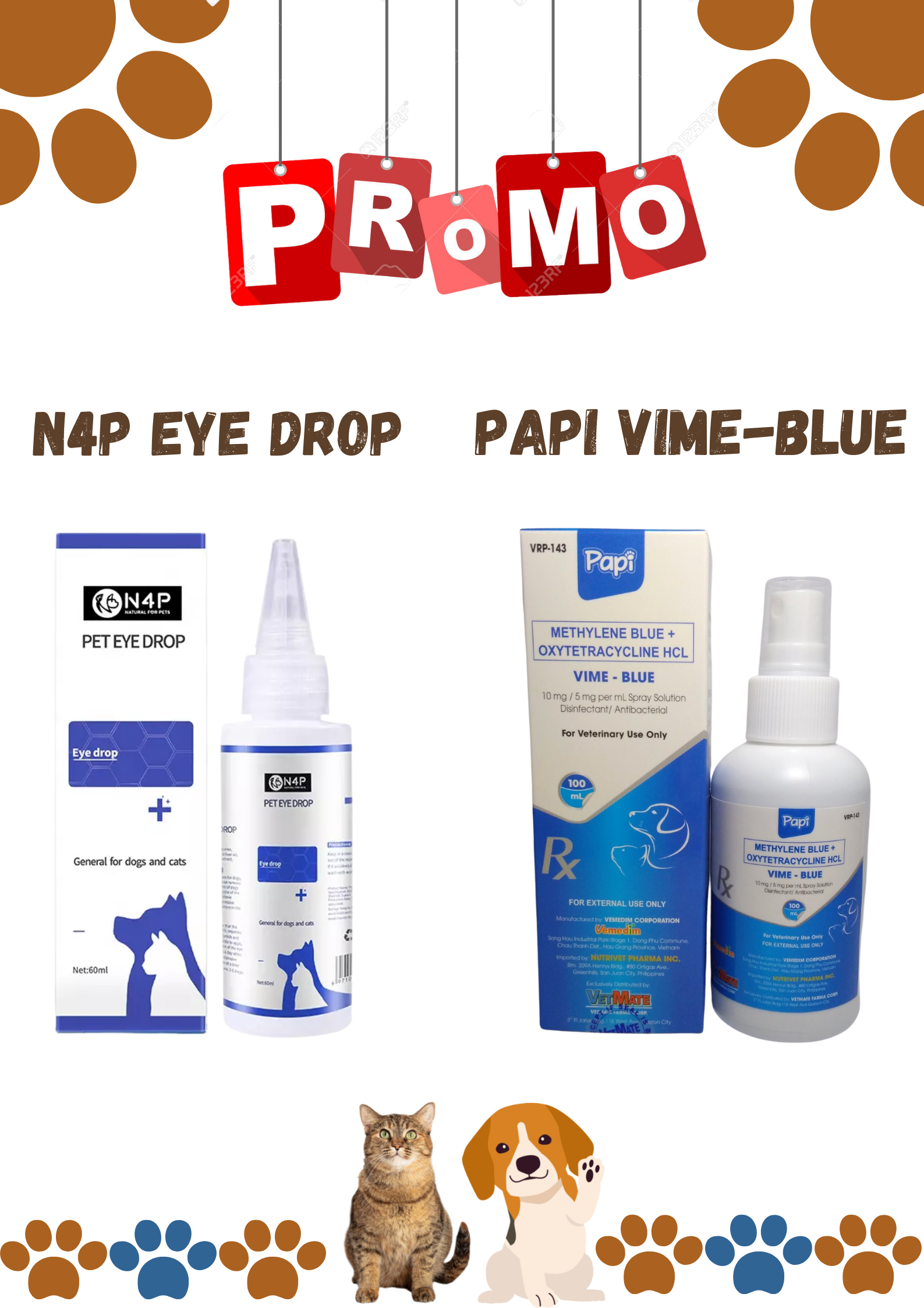 [CL REYES AGRIVET] PROMO!! PAPI VIME-BLUE AND N4P EYE DROPS / PARA SA ...