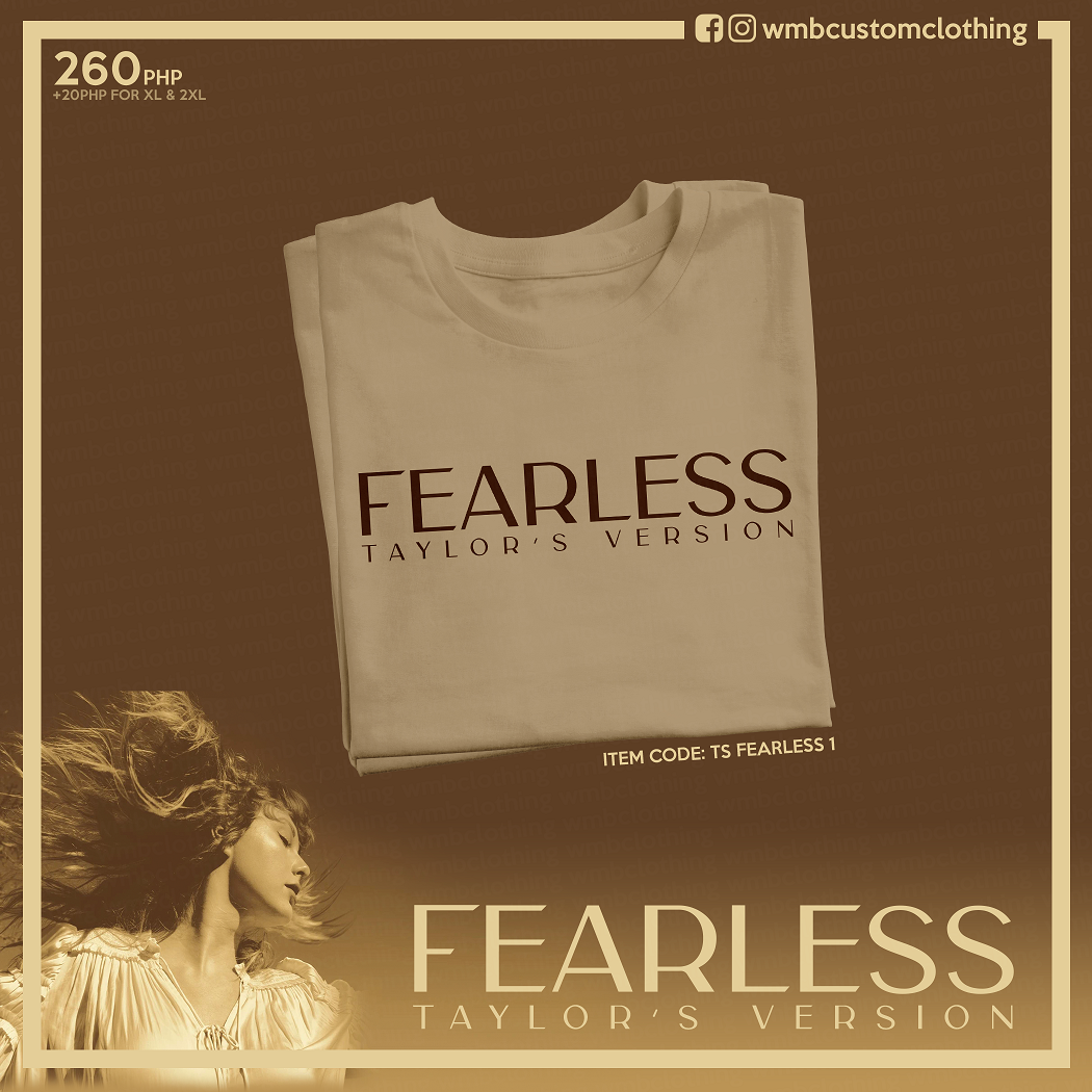 Taylor Swift Fearless Shirt (TS FEARLESS 1) by WMB Clothing | Lazada PH