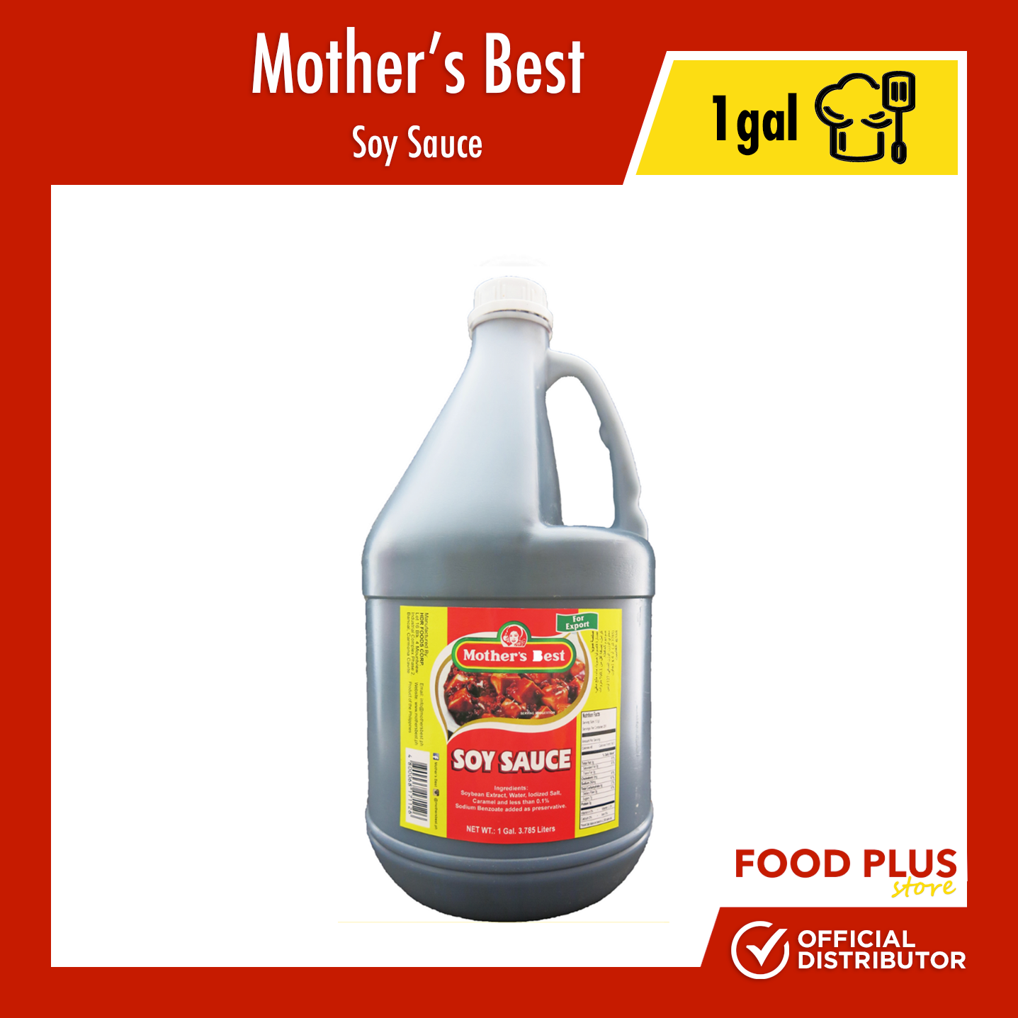 Mother's Best Soy Sauce (127.99 oz. - 1Gal) | Lazada PH