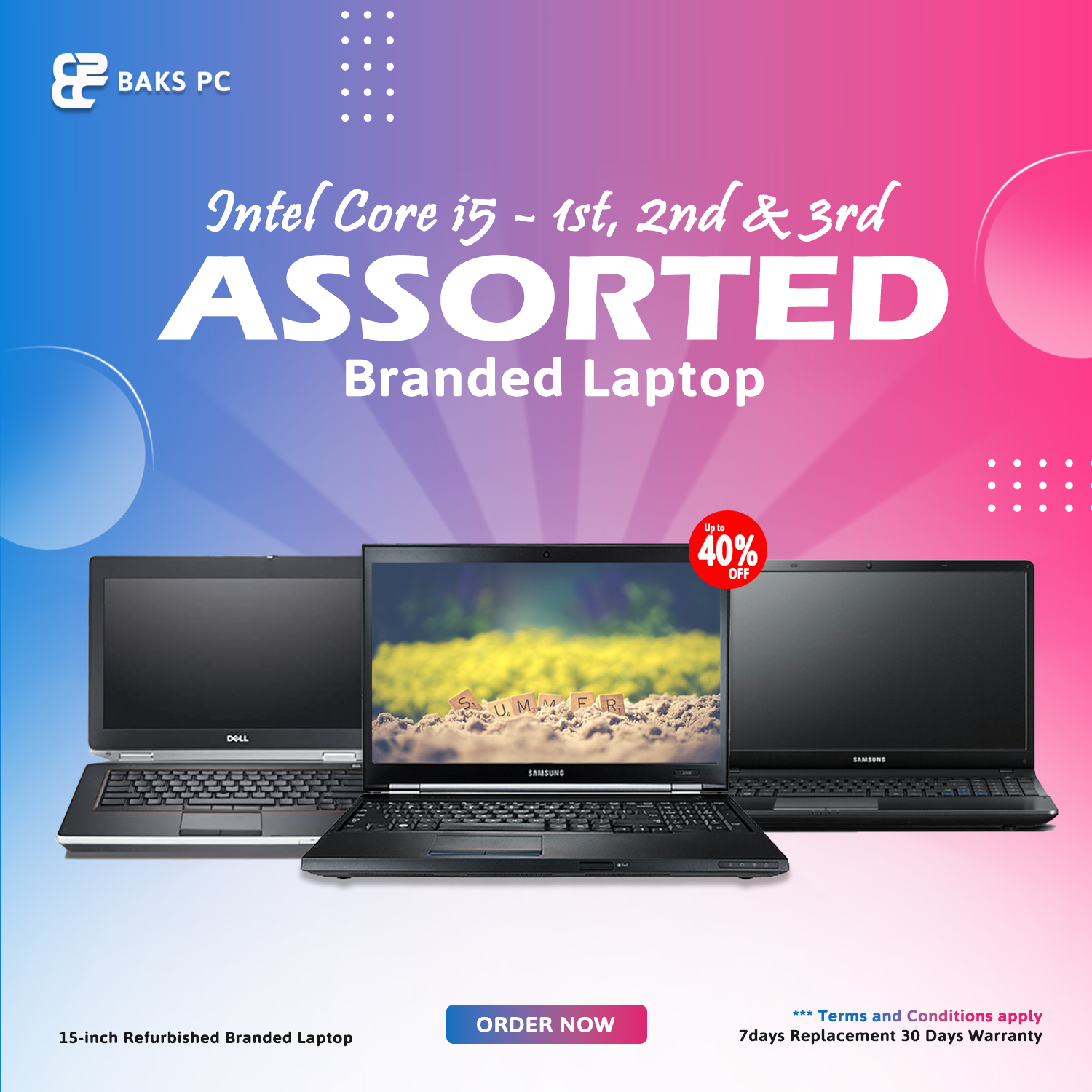 Assorted Branded Laptop • i5 1st - 3rd gen • 4gb ram ( upgradable ...