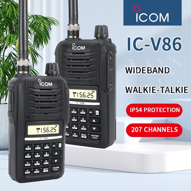 ICOM V86 Walkie Talkie Original VHF Transceivers Handheld Two Way Radio ...