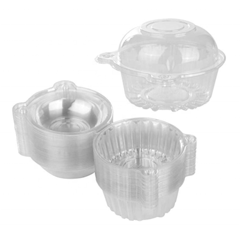 100pcs Multi-purpose Cupcake Dome shaped container (Clamshell) muffin ...
