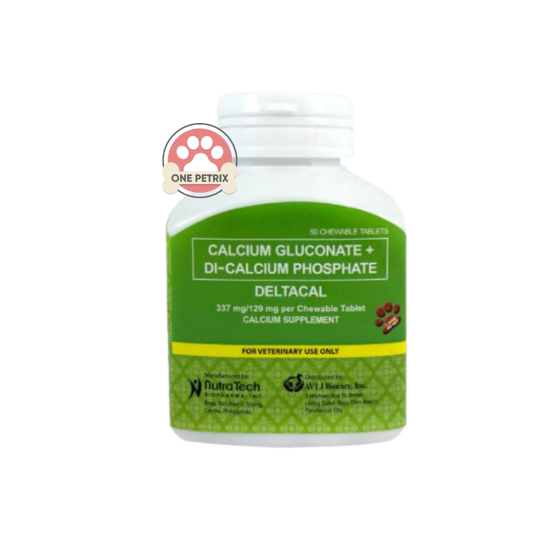Deltacal Calcium Supplement Chewable Tablet for Dogs and Cats - 50 ...
