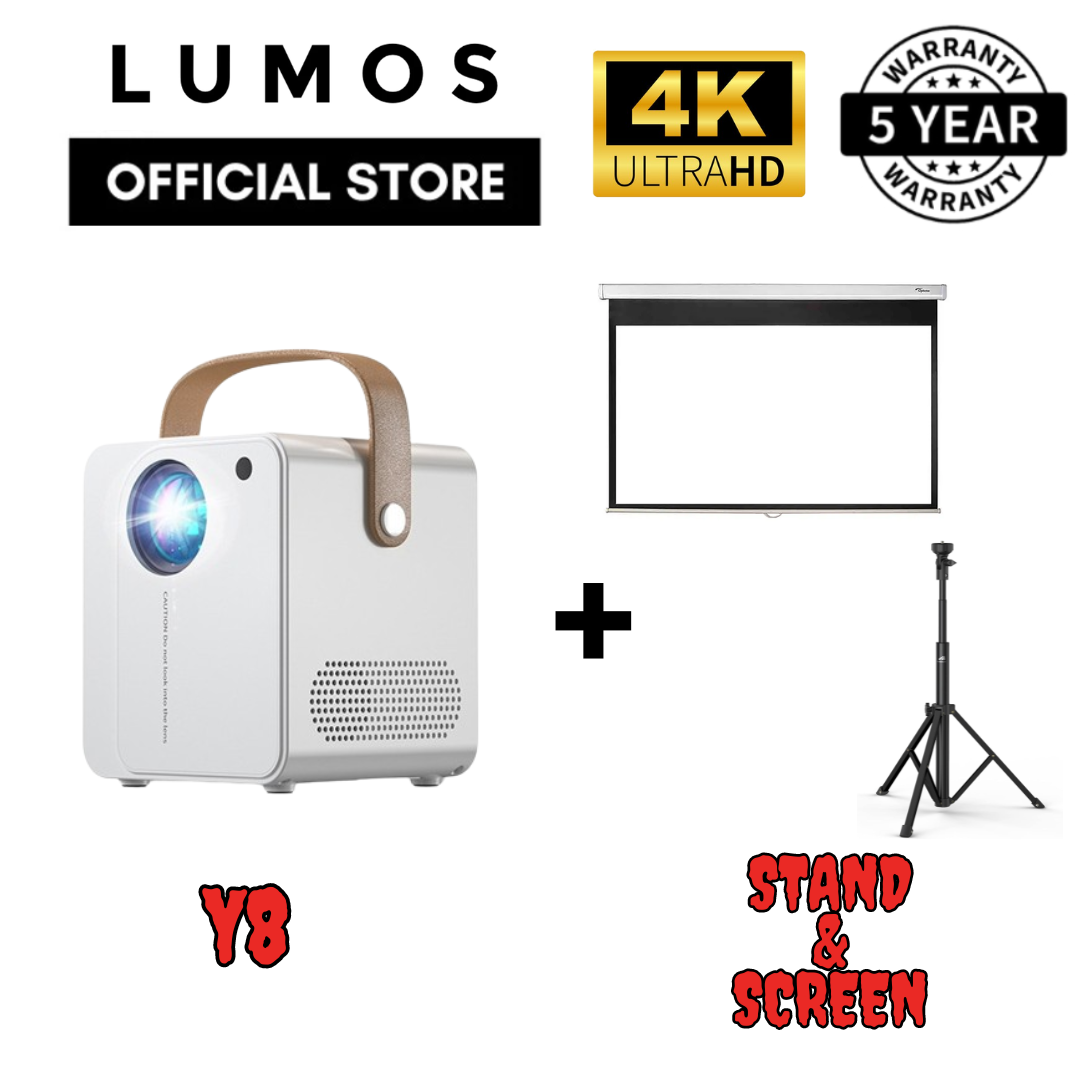 💥FREE SCREEN + STAND💥 Ready Stock Projector Y8 Pro Portable Smart Mini ...
