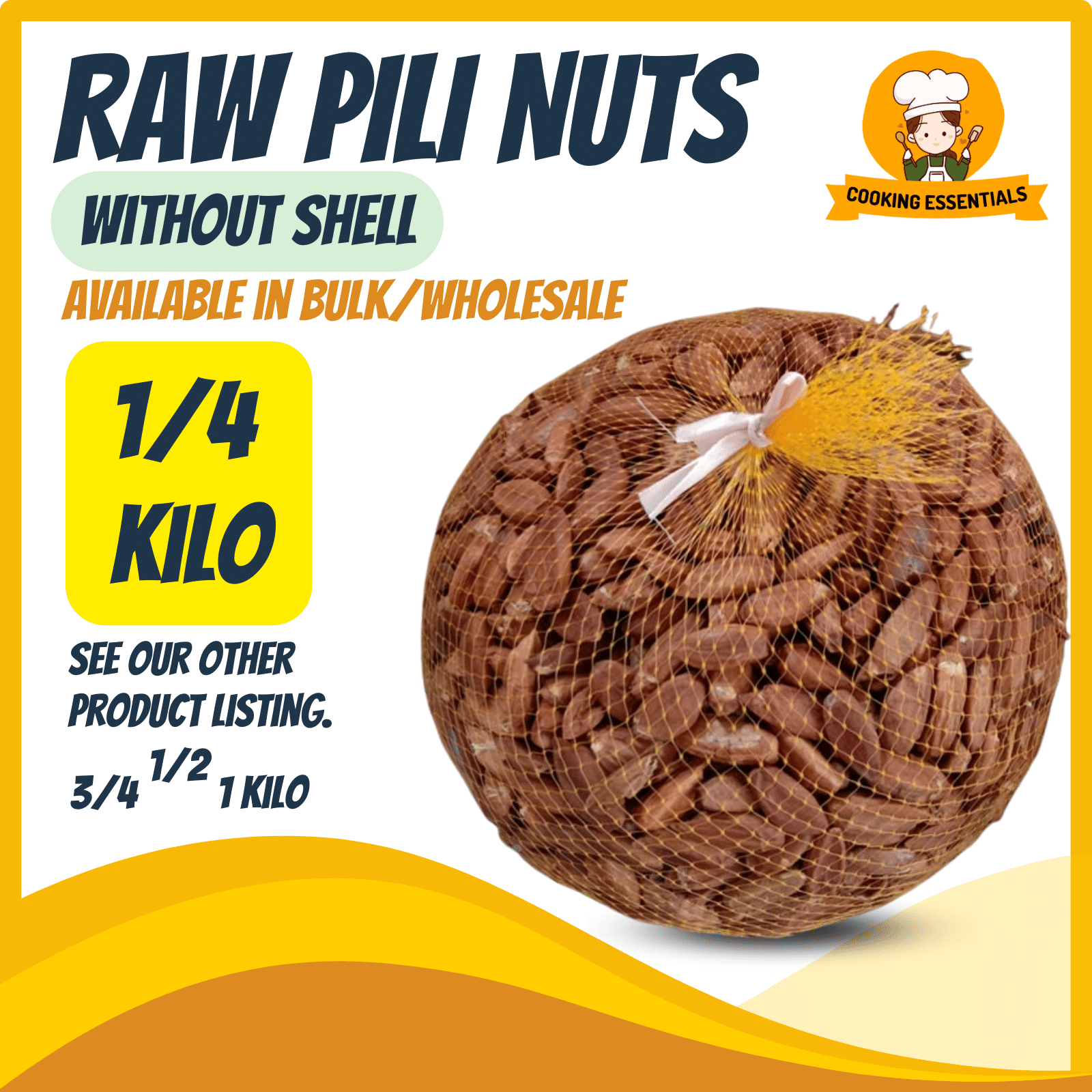Fresh Raw Pili Nuts 1/4 Kilo Without Shell Bicol Pili Nuts Pangluto ...