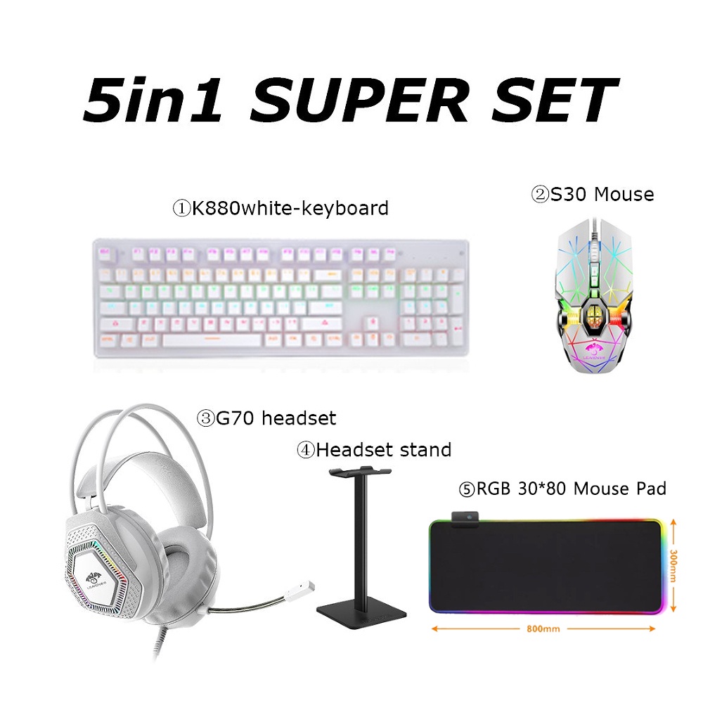 logitech the mouse K880 Mechanical Keyboard 104 Key Computer S30 RGB Wired Combo Gaming Keyboard ...