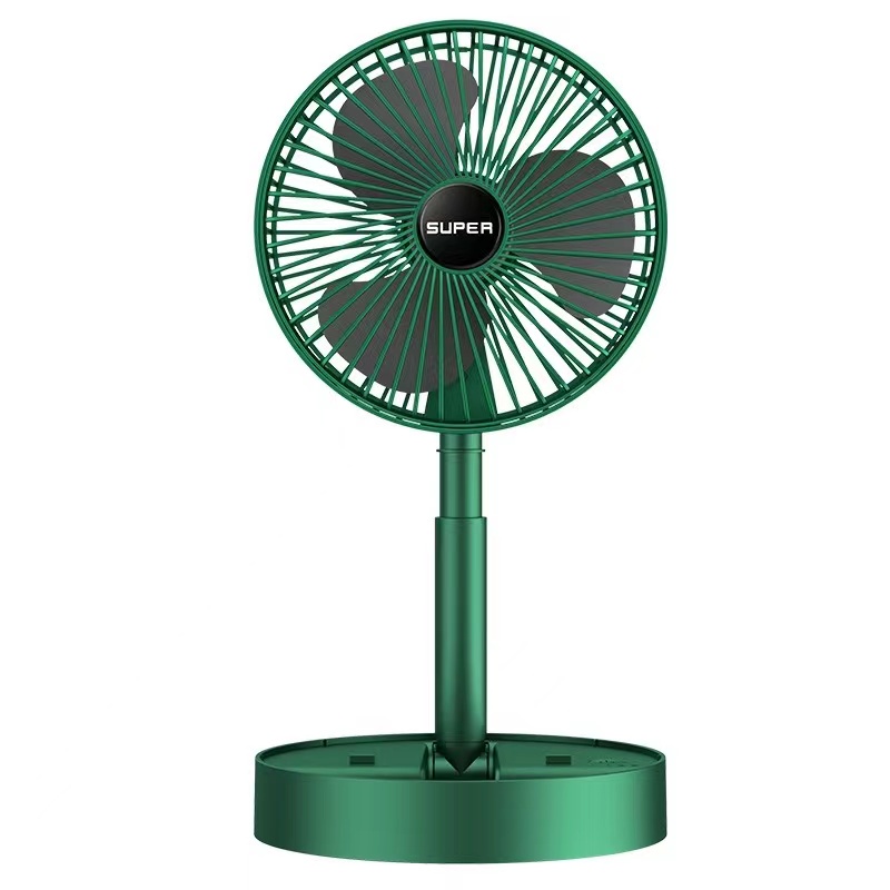 Telescopic Desk Electric Fan Mini Folding Fan Mute With USB Charging ...