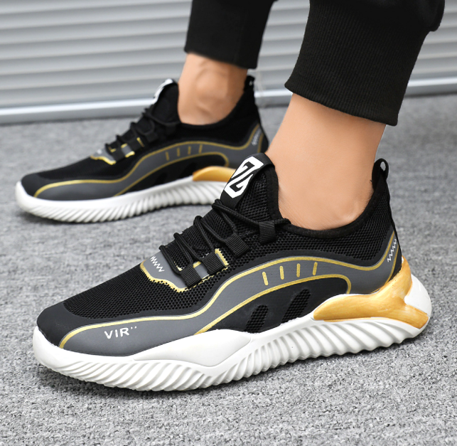 Clara. Men's Golden VIR Rare Version Sneakers Mid-Cut Shoes #M859 ...