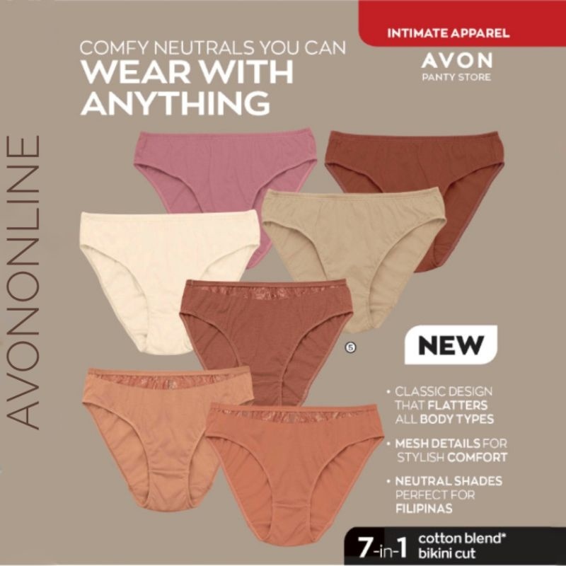Avon Joanne 7in1 Neutrals Bikini Panty Pack | Lazada PH