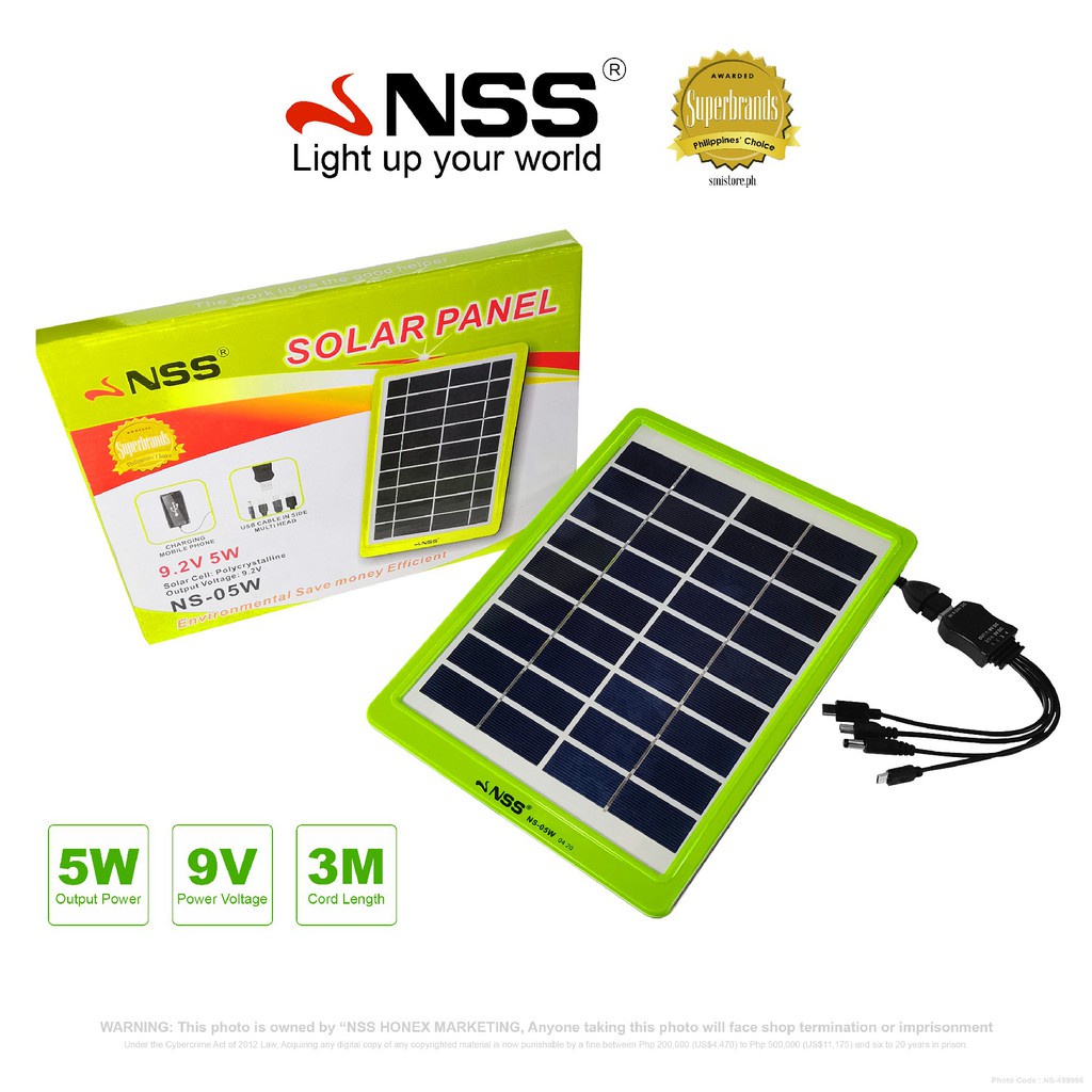 NSS Solar lighting system 6V 3W polycrystalline 3w LED Solar emergency ...