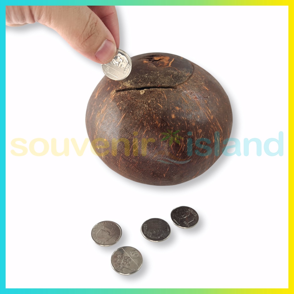 Coconut Shell Bao Coin Bank / Alkansya Philippine Souvenir | Lazada PH
