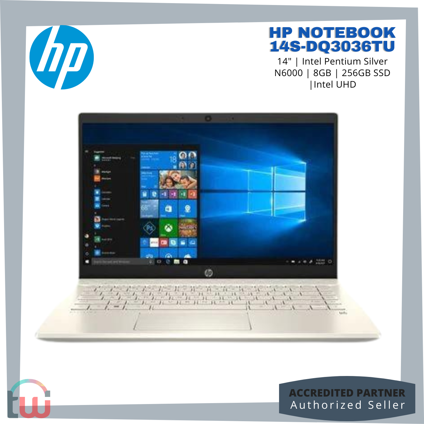 HP Notebook 14" Intel Pentium Silver N6000 Intel UHD 8GB DDR4-2933 ...