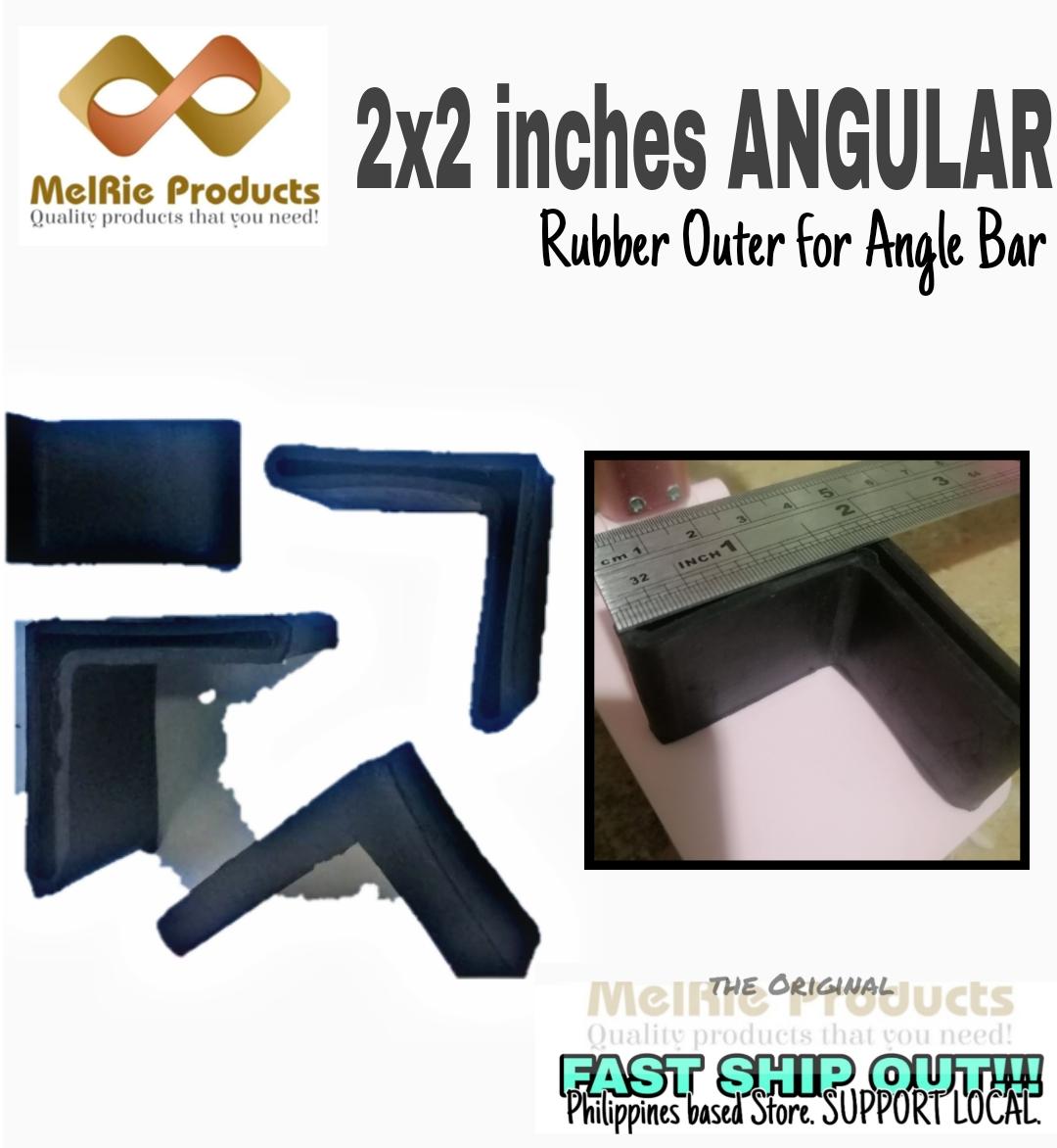 2x2 inches(50MM) ANGULAR HEAVY DUTY Tubular Rubber Footings /Stopper ...