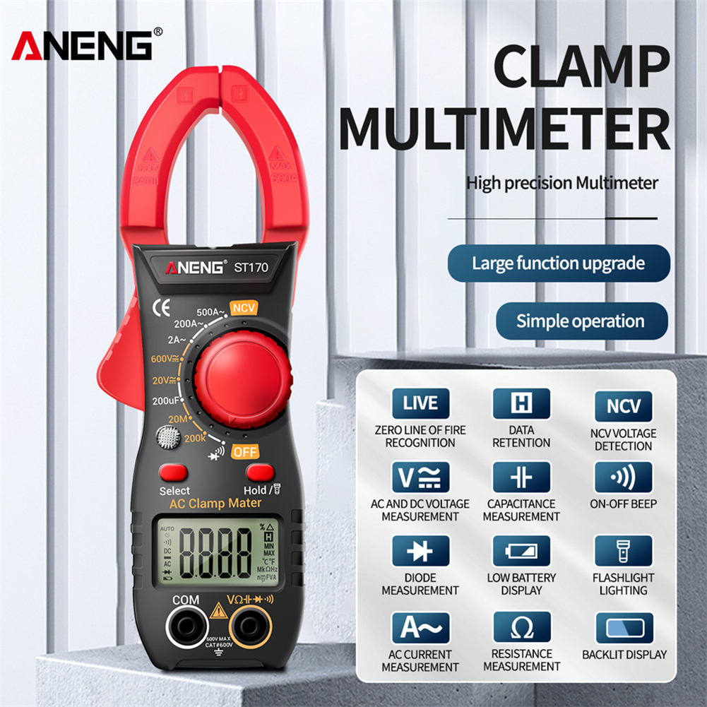 ANENG ST181 4000 counts true RMS LCD backlight screen manual ...