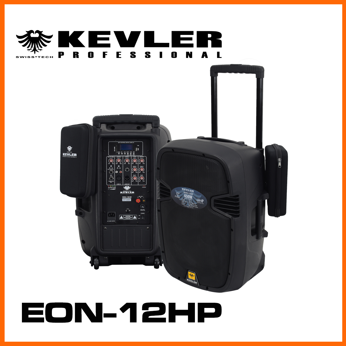Kevler Professional EON-12HP 450W Amplifier Portable Speaker 1 Pair ...