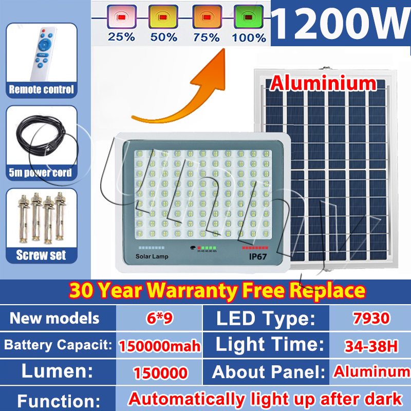 solar flood light 1500W solar light outdoor waterproof IP67 heavy duty ...