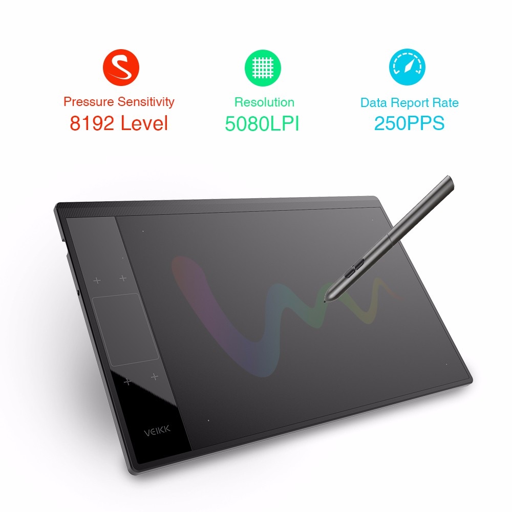 VEIKK A30 V2 Drawing Tablet 10x6 inch Pen Android Phone Support Digital ...