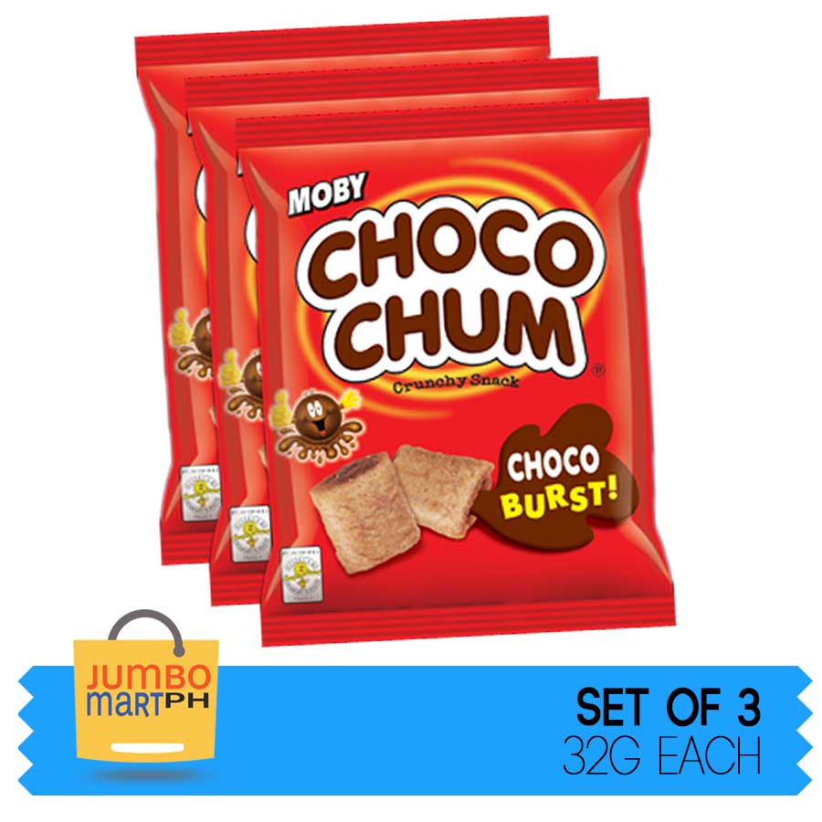 MOBY CHOCO CHUM CHOCO BURST CRUNCHY SNACK 32G / SET OF 3 | Lazada PH
