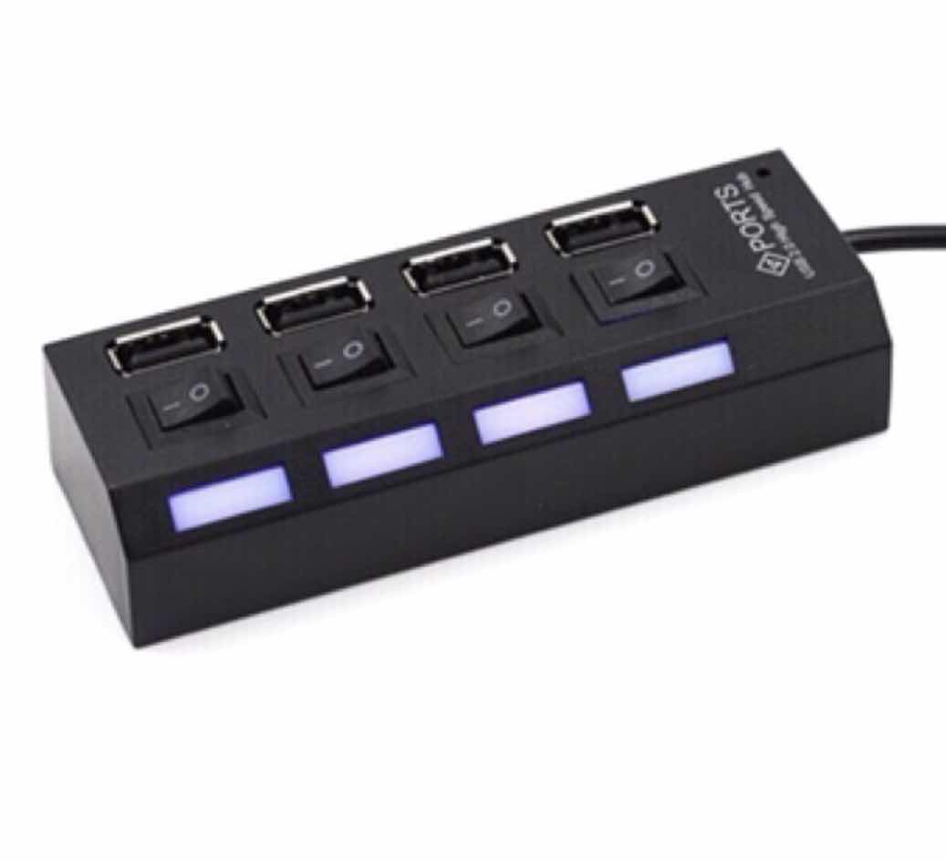 Portable USB 2.0 HI-SPEED With ON/OFF Switch Multi 4 Ports USB Hub ...