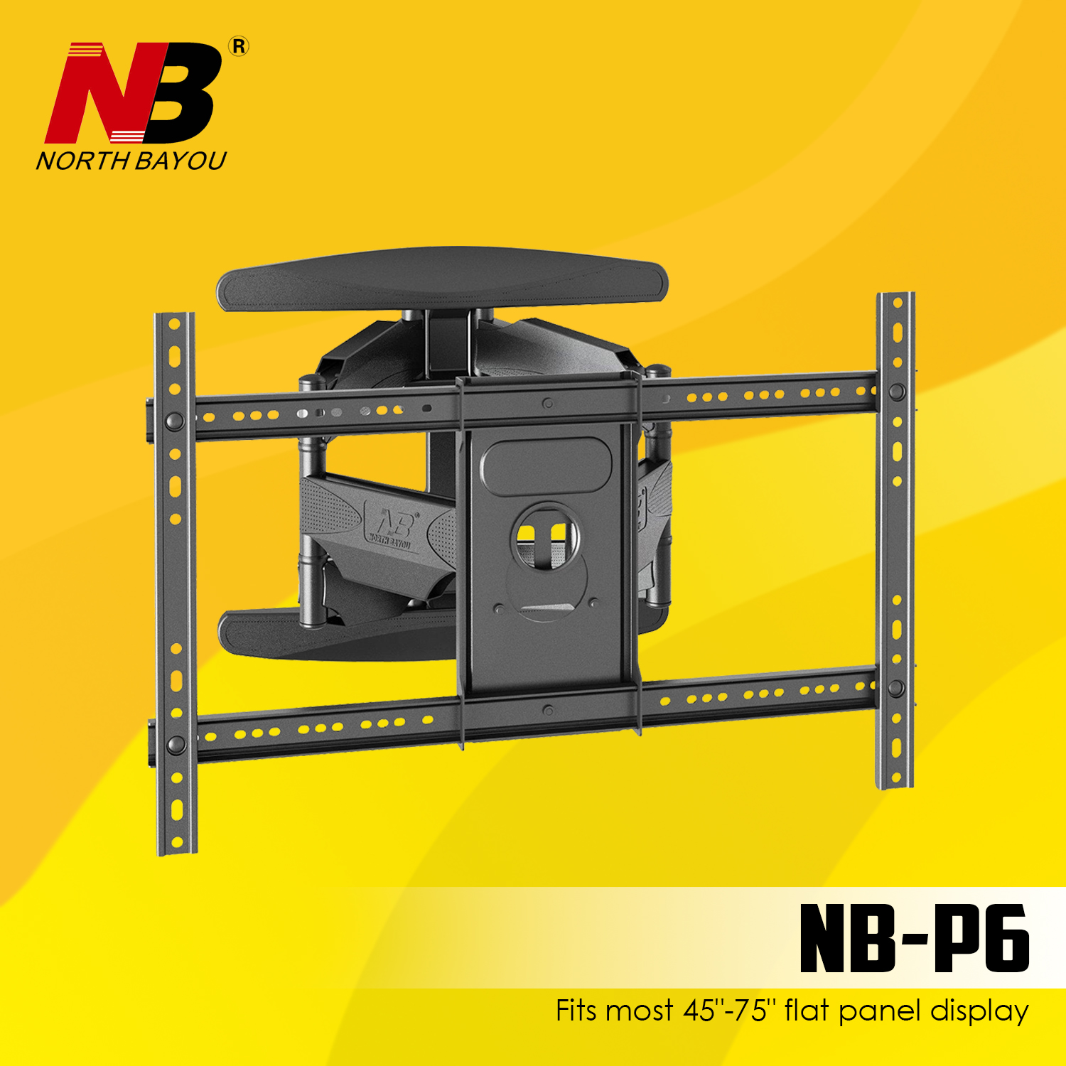 North Bayou NB-P6 for 45"-75" 31.8kg LCD TV Full Motion Cantilever Wall ...