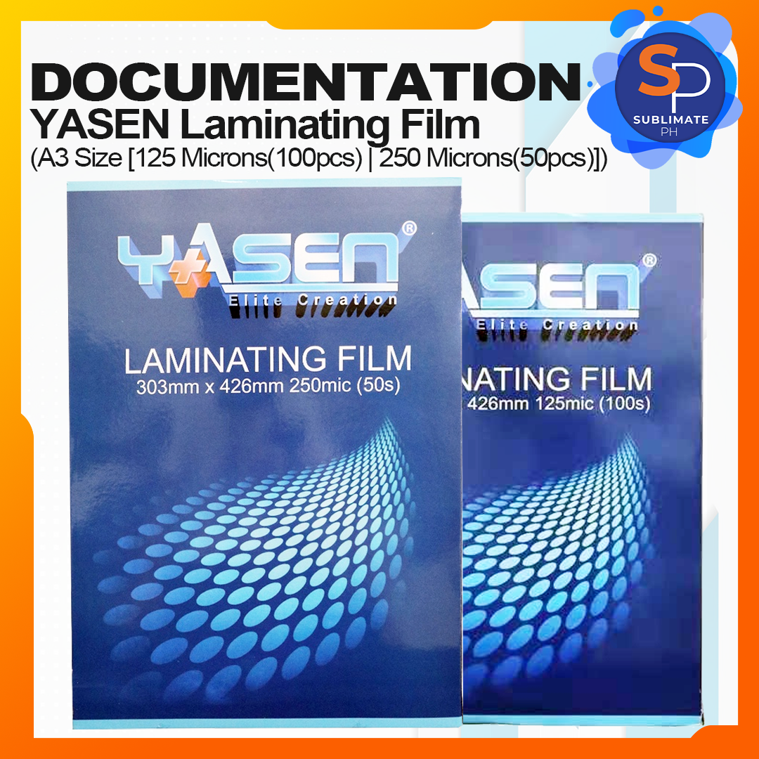 Yasen High Quality Documentation Laminating Film A3 Size 125 Microns(100pcs/pack) | 250 Microns ...