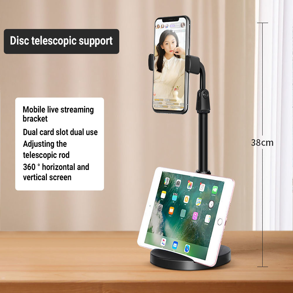 Tri-Town 2in1 Mobile Phone Desktop Stand Up and Down Telescopic Live ...