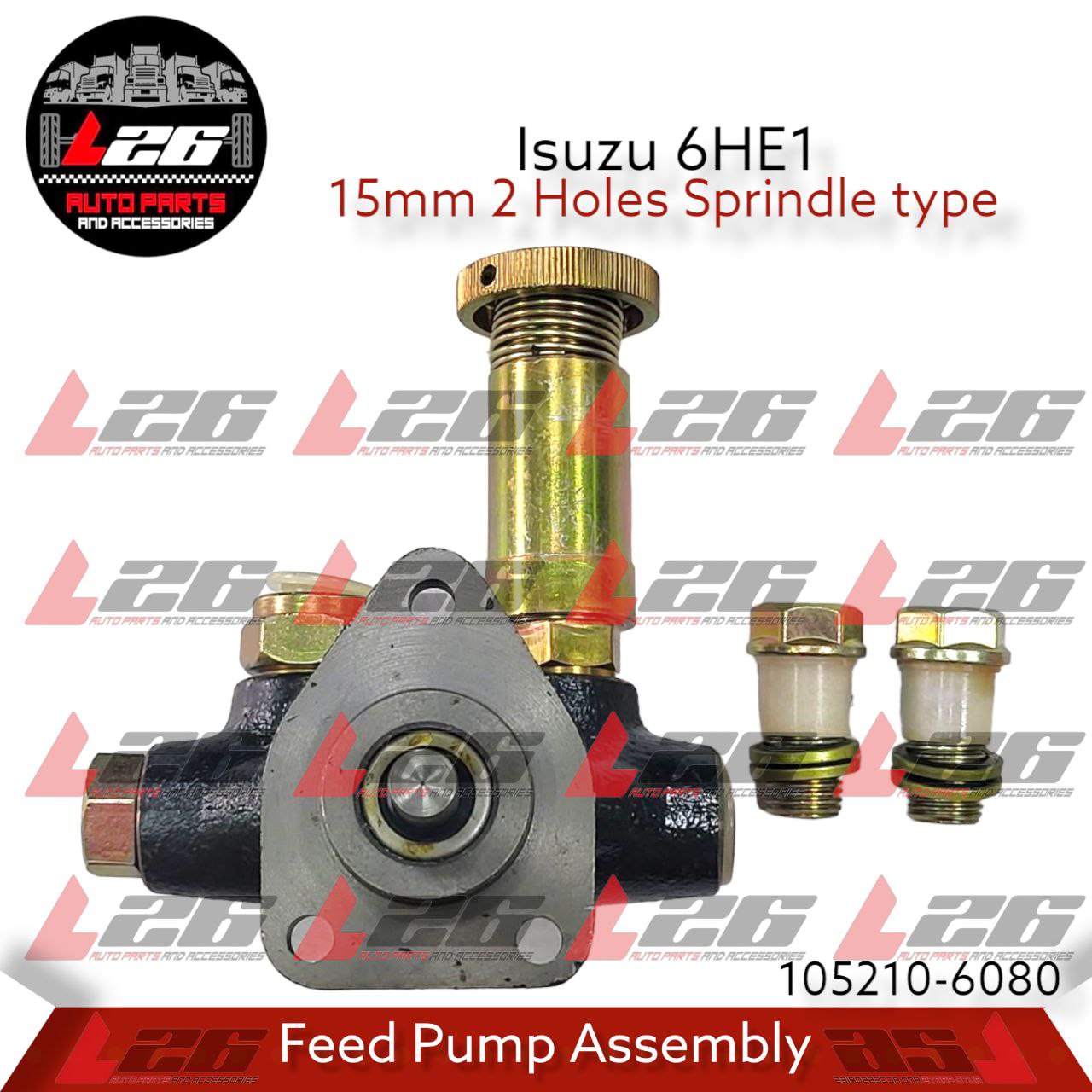 Isuzu 6HE1 Feed Pump Assembly Sprindle type 15mm 2 Holes 105210-6080 ...