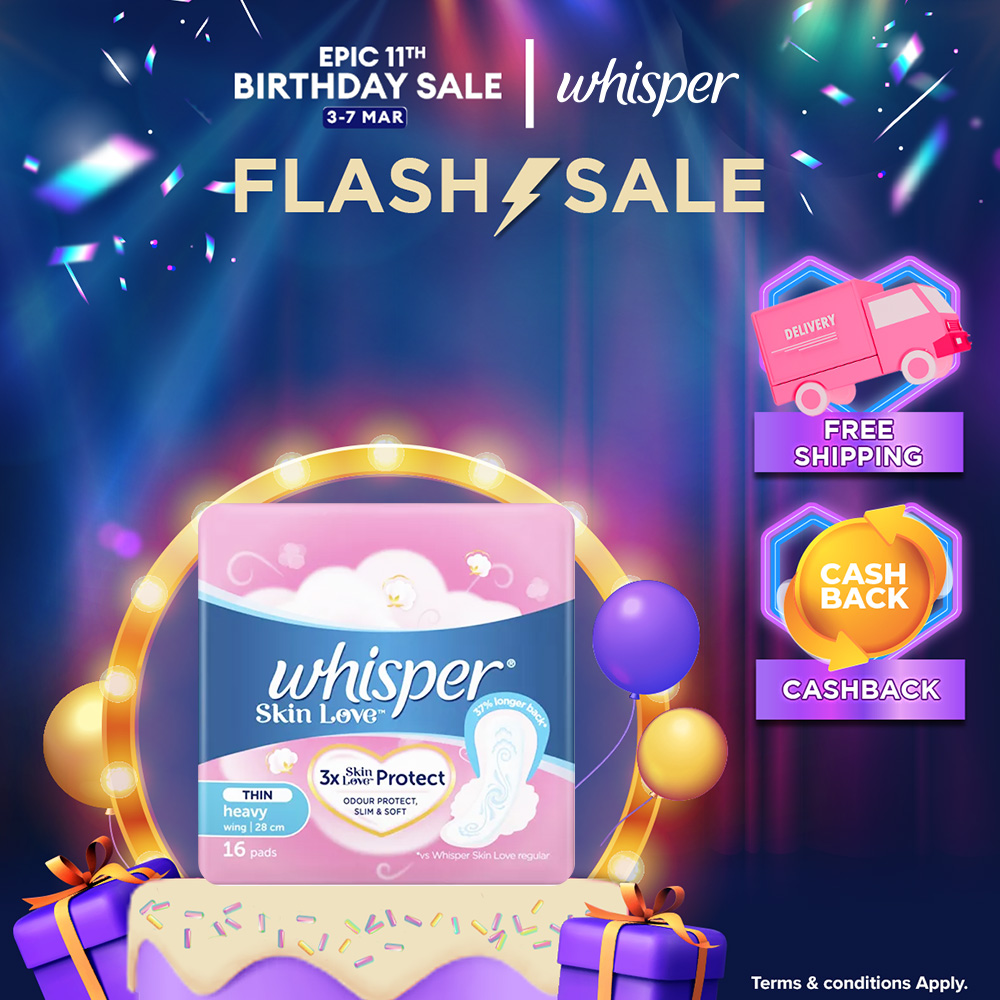 Whisper Super Clean & Dry Non-Wing Sanitary Napkin (20 pads) [Regular ...