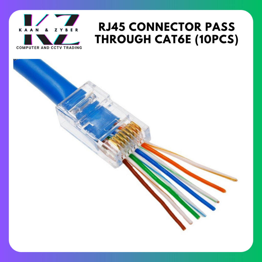 RJ45 CONNECTOR PASS THROUGH CAT6E (10PCS) | Lazada PH
