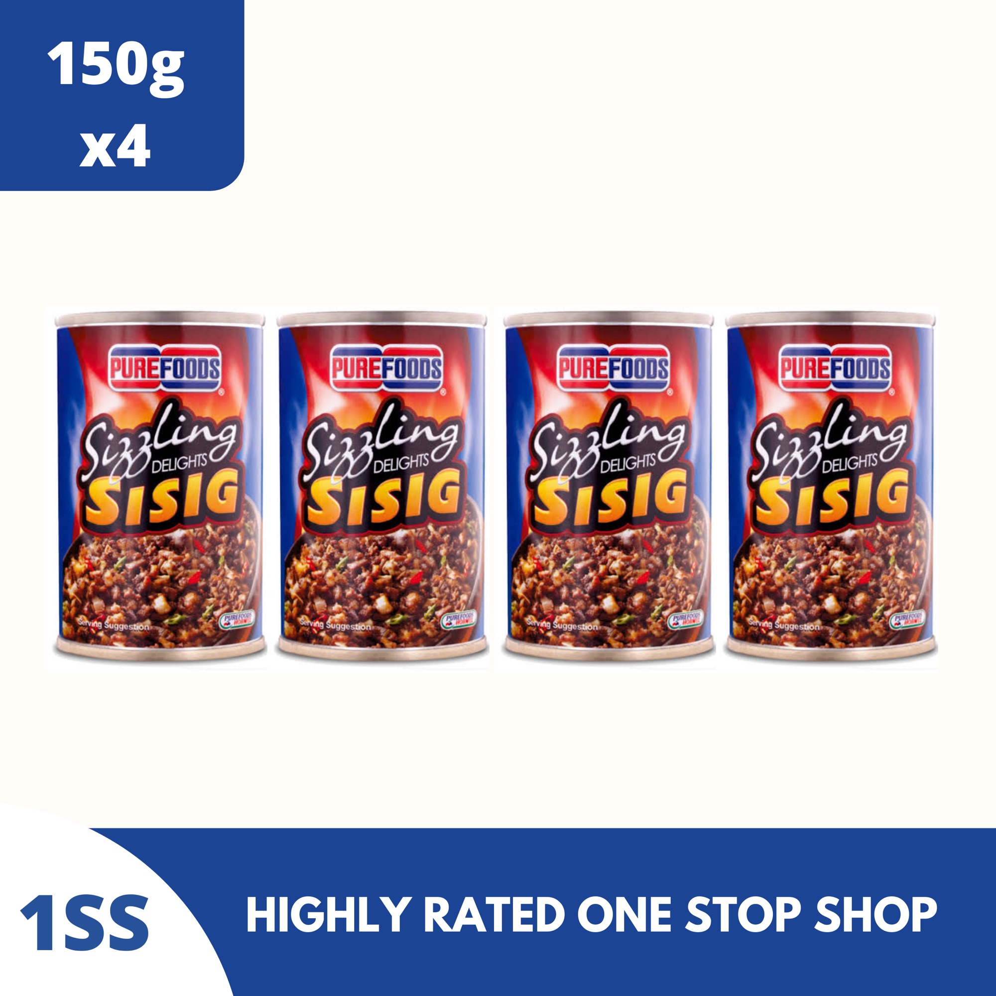 Purefoods Sizzling Sisig Delights 150g x 4 | Lazada PH