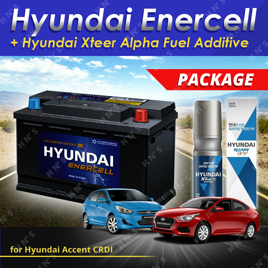 Hyundai Enercell DIN74 Battery + Fuel Additive Package for Hyundai ...