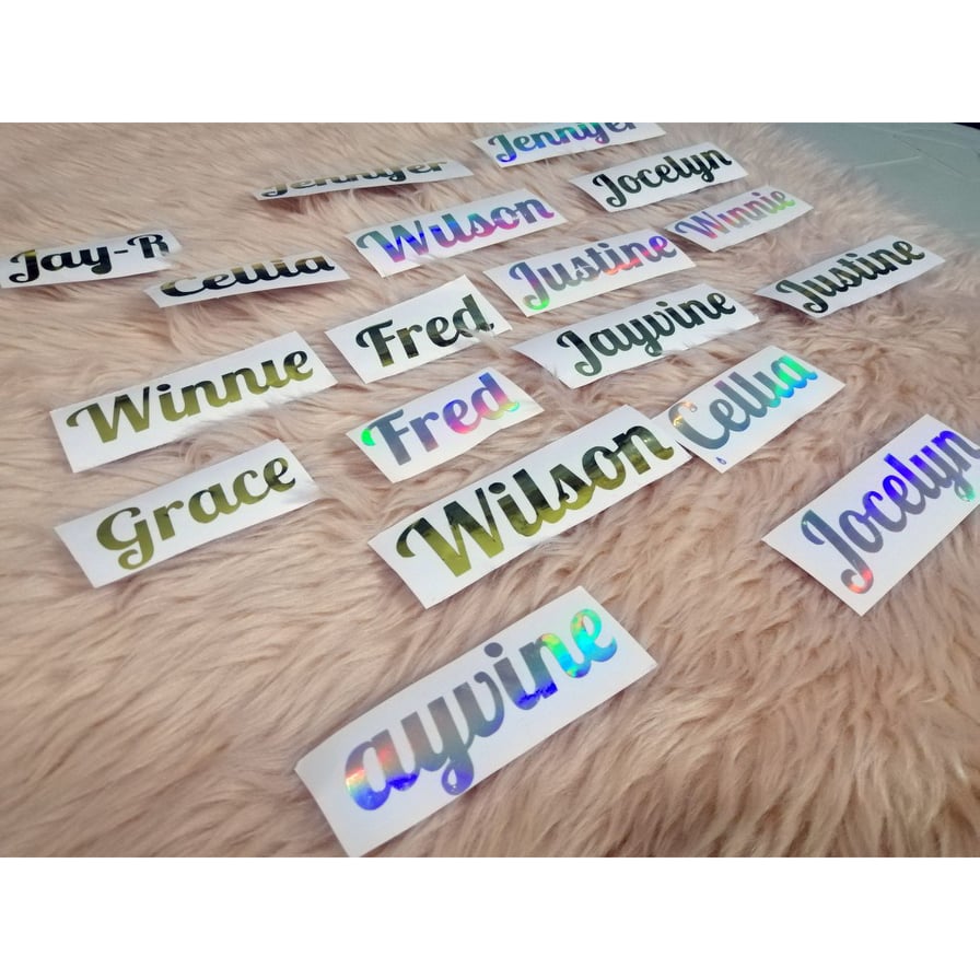 Personalized Name Vinyl Decal Sticker (Pa pm na lang po ng Name and ...