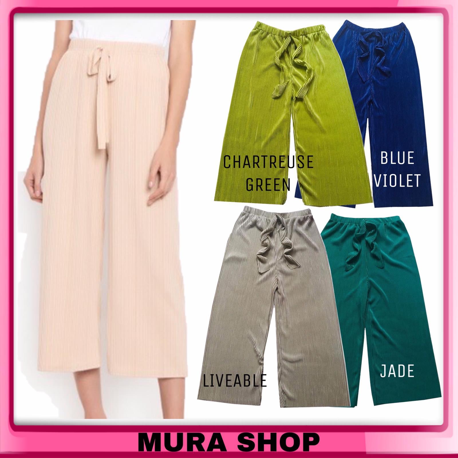 MURA SHOP Tokong Square Pants Electric Pleats | Lazada PH