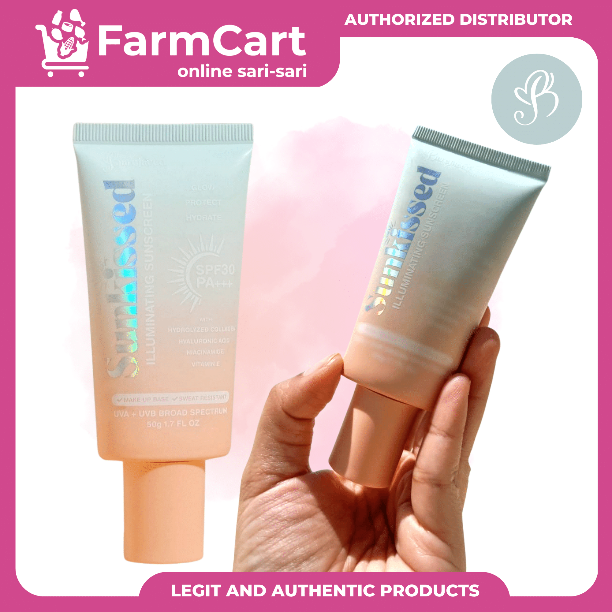 Authentic Barefaced Sunkissed Illuminating Sunscreen 50 grams | Lazada PH