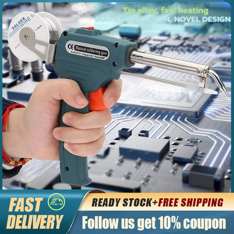 💯【Original + 24 hours delivery】60W Electric Handheld Soldering Iron Gun ...