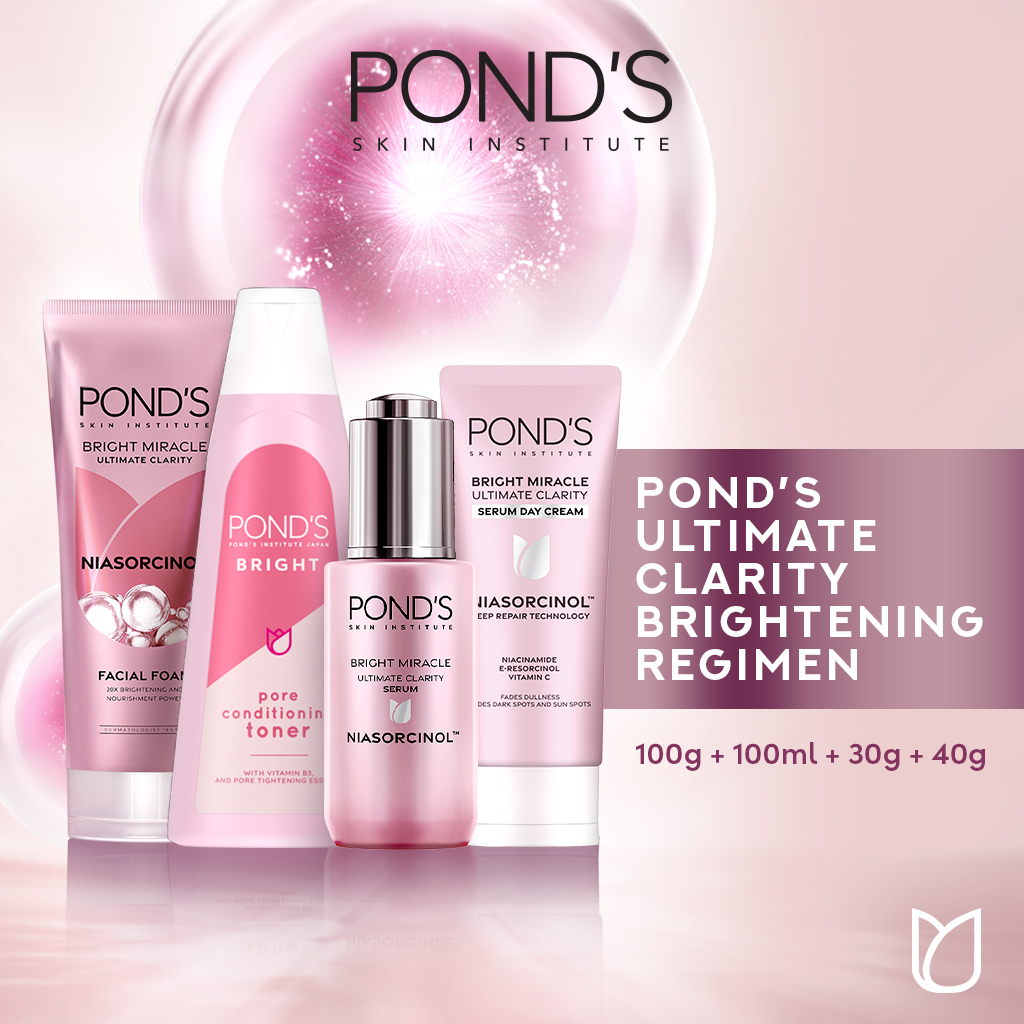 [BUNDLE] POND'S Ultimate Clarity Day Set (Bright Facial Foam 100g ...