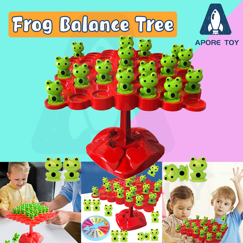 Frog Stackable Balance Tree Toy Thinking Training Puzzle Toys Learning ...