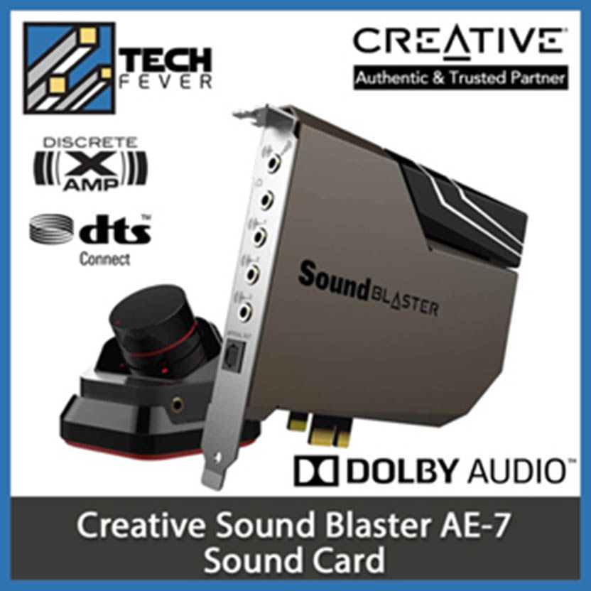 Creative Sound Blaster AE-7 Hi-Res Internal PCIe Sound Card, Quad-Core ...