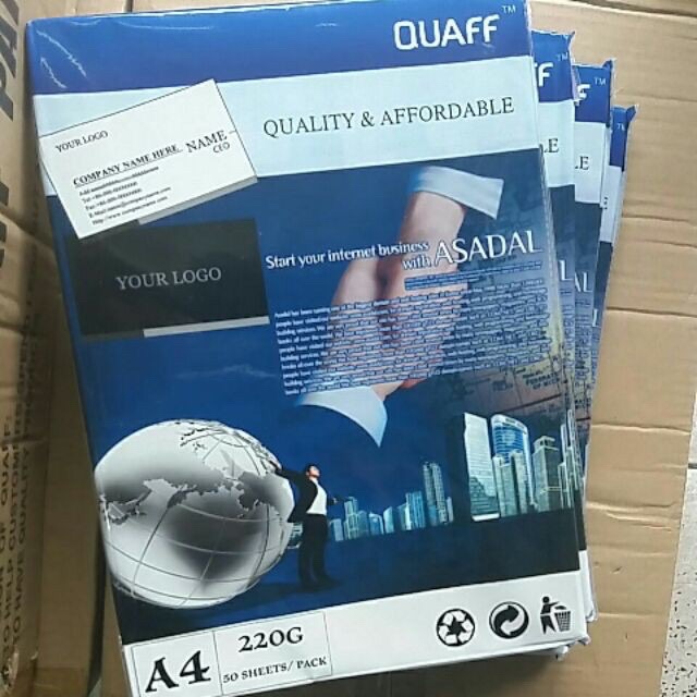 Calling card paper 220gsm and 250mic a4 size white color | Lazada PH