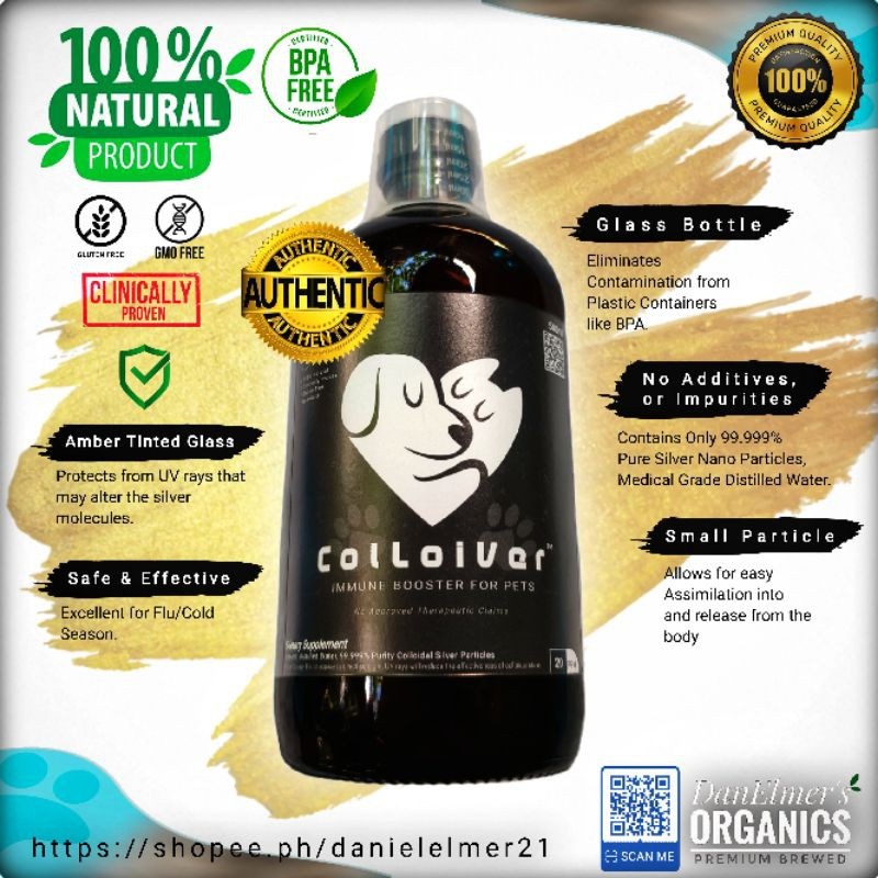 Colloidal Nano Silver for Pets 20ppm Human Grade/ 500ml / 100 Authentic ...