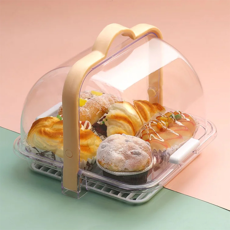 kokepope Acrylic Bread Box Airtight Cake Fresh Keeper Food Storage ...