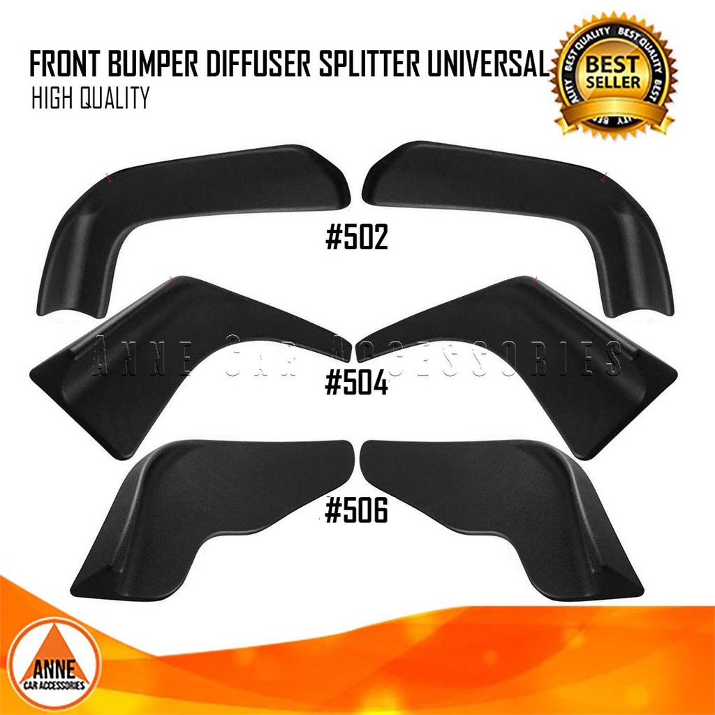Universal Car Diffuser 504 for Front Bumper Lip Splitter 504 Universal ...