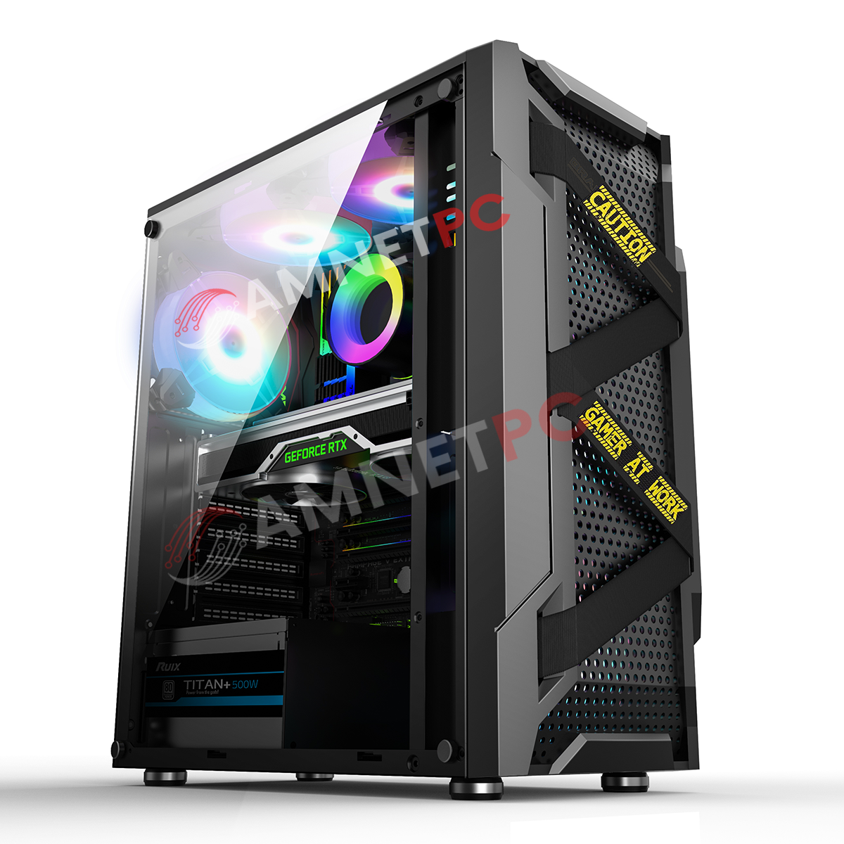 BEST BUY EasyMart T600 Terminator series Mid Tower Gaming Case Tempered Glass, Cheapest Gaming ...