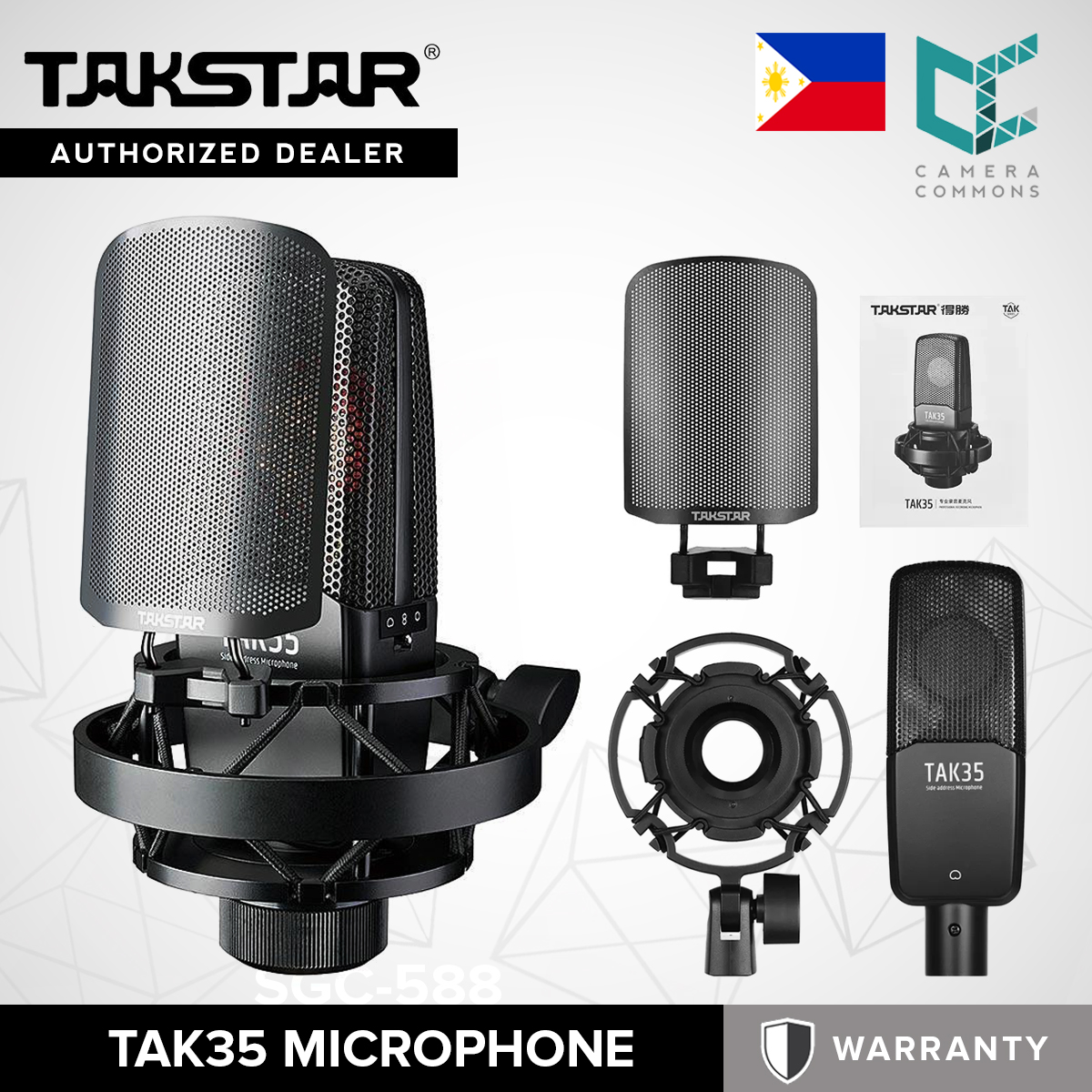Takstar TAK35 Professional Recording Microphone Condenser Cardioid Mic ...