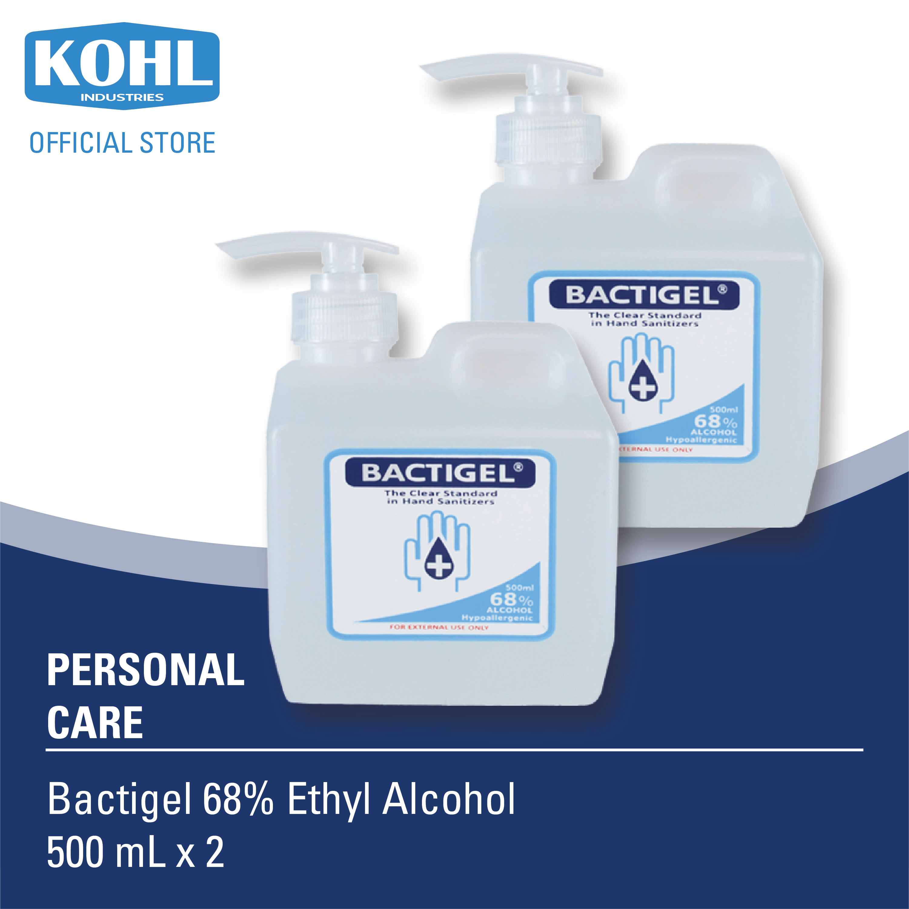 Bactigel Hand Sanitizer 500mL Pump by 2's | Lazada PH