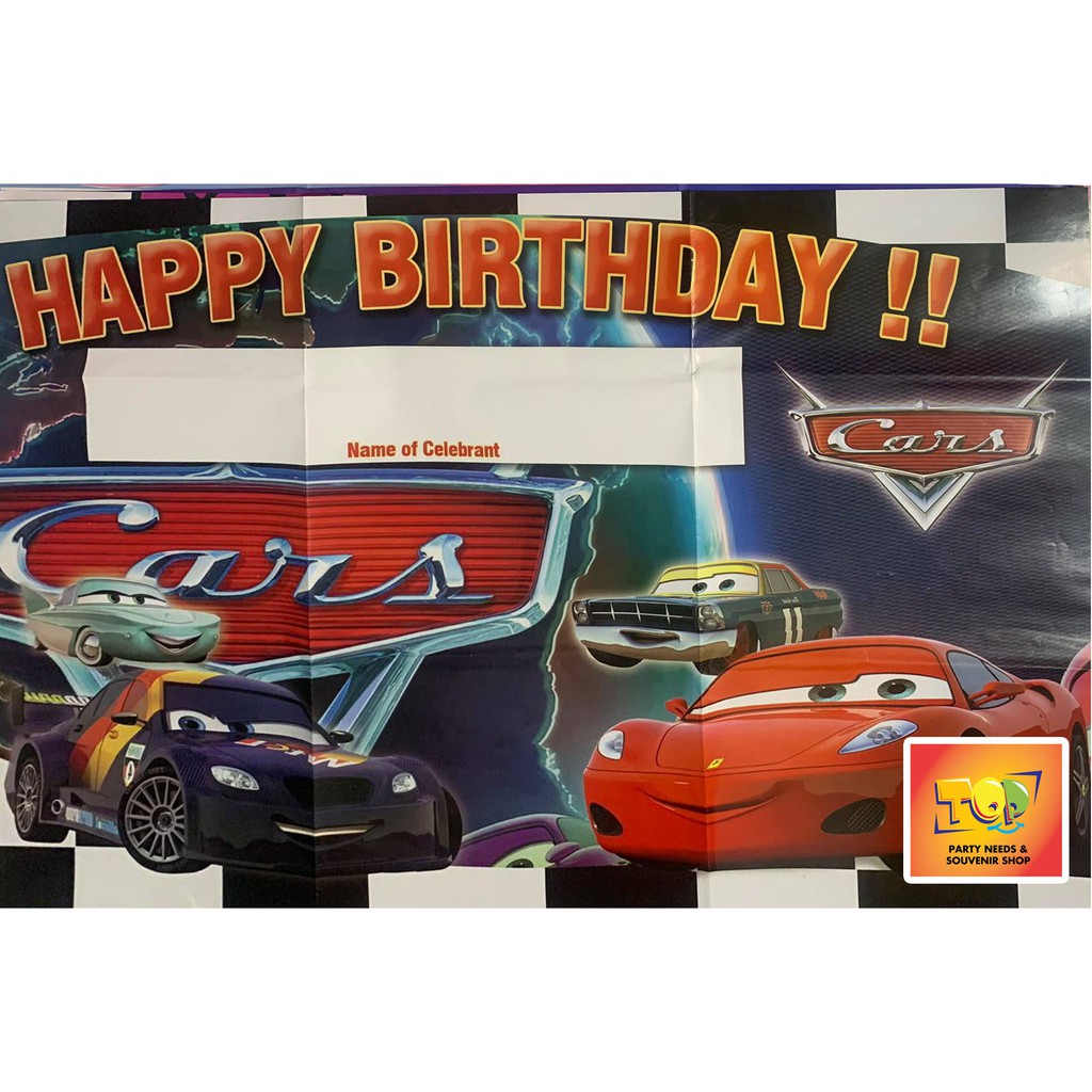Cars Tarp/Naming Poster Banner 85x58cm | Lazada PH